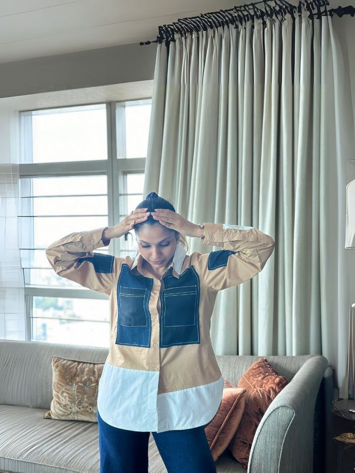 Urban Chic Patchwork Shirt – Kalani
